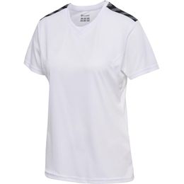 Hummel T-Shirt "Hmlauthentic Pl Jersey S/S Woman" in Wei&szlig; | Gr.: M