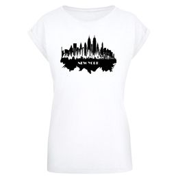 F4NT4STIC T-Shirt Cities Collection - New York skyline in wei&szlig; | Gr.: 5XL