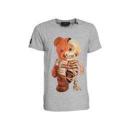 Roberto Geissini Half Bear T-Shirt Grau Unisex | Gr.: L