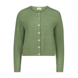 Cartoon Strick-Cardigan mit Rundhalsausschnitt in Basil | Gr.: 44