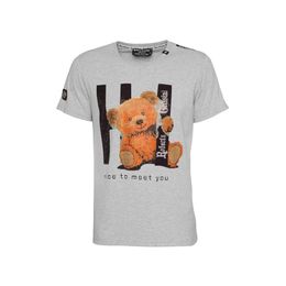 Roberto Geissini Nice to meet you T-Shirt Grau Unisex | Gr.: XL
