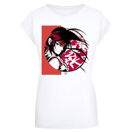 F4NT4STIC Extended Shoulder T-Shirt Manga Girl Japan in wei&szlig; | Gr.: L