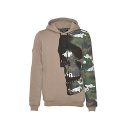 Roberto Geissini CamouSkull Hoodie Khaki | Gr.: L