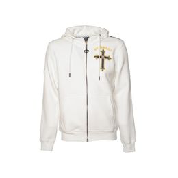 Roberto Geissini Cross-Wings Sweatjacke Offwhite | Gr.: M