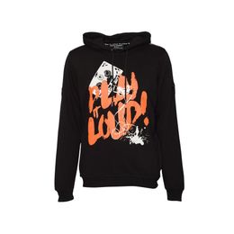 Roberto Geissini Play It Loud Hoodie Schwarz Orange | Gr.: XXXL