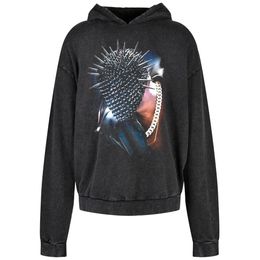 Mister Tee Thorned Mask Oversize Hoody in black acid washed | Gr.: S