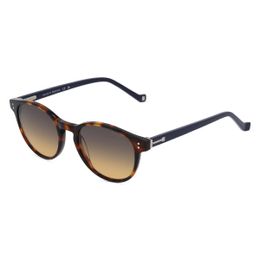 Hackett HE 920 | Herren-Sonnenbrille | Fassung: Vollrand, Panto, Kunststoff, Havanna Dunkel | Glasfarbe: Gelb Verlaufend