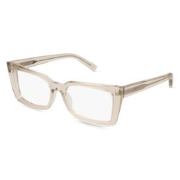 SAINT LAURENT SL 554 Brille Unisex | Fassung: Vollrand, Cat Eye, Beige Transparent