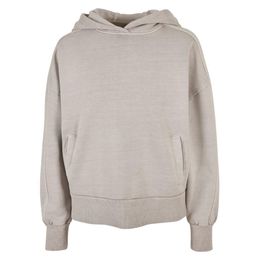 Urban Classics Damen Ladies Heavy Terry Garment Dye Hoody in warmgrey | Gr.: XS