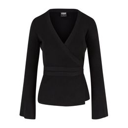 Urban Classics Damen Ladies Rib Knit Wrapped Cardigan in black | Gr.: L