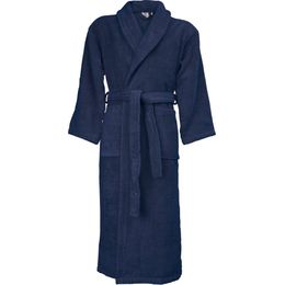 Erwin M&uuml;ller Erwin M&uuml;ller Frottier Unisex-Bademantel lang Friedrichshafen in marine | Gr.: L