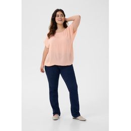 Kaffe curve Kurzarm-Bluse KCami Loose fit in Peach Nectar | Gr.: 48