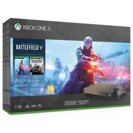 Microsoft Xbox One X 1000GB - Gold - Limited Edition Gold Rush Special + Battlefield V + Battlefield 2042