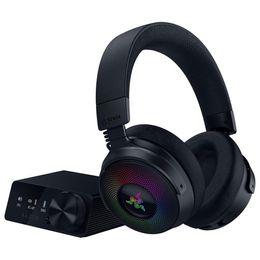 Razer Kraken V4 Pro Kopfhörer Noise cancelling gaming verdrahtet + kabellos mit Mikrofon - Schwarz