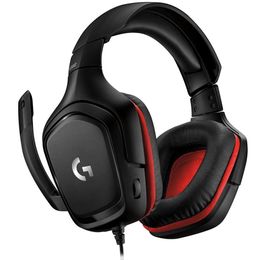 Logitech G332 Kopfhörer gaming mit kabel mit Mikrofon - Schwarz/Rot