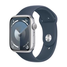 Apple Watch Series 9 (2023) GPS + Cellular 45 mm - Aluminium Silber - Sportarmband Blau