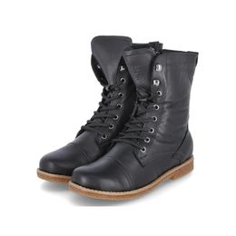 Esgano Damenschn&uuml;rrstiefel warm flach Da.-Stiefelette in Schwarz | Gr.: 37