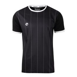 Stark Soul&reg; Stark Soul Kurzarm Sportshirt Pinstripes in schwarz-weiss | Gr.: XXXL