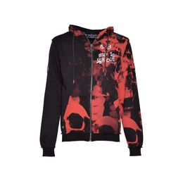 Roberto Geissini Red Skull Sweatjacke Schwarz | Gr.: XXXL