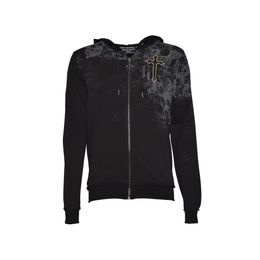 Roberto Geissini Fog Skull Sweatjacke Schwarz | Gr.: XXXXL