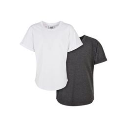 Urban Classics Lange T-Shirts in charcoal+white | Gr.: 146/152