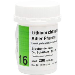 Biochemie Adler 16 Lithium chloratum D 12 Tabl. 200 St