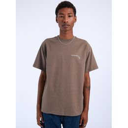 Dr. Denim T-Shirt 'Trooper' Herren Gr&ouml;&szlig;e XS braun / wei&szlig;