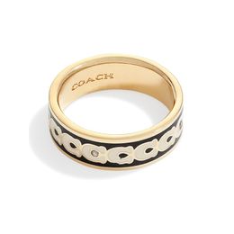 Coach Ring female Gold, Black size 55