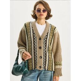 Bianco Lucci Knit Cardigan female Beige size S/L