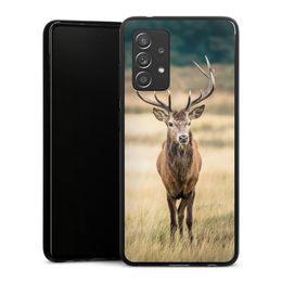 DeinDesign Galaxy A52s 5G Handy Silikon H&uuml;lle Case schwarz Handyh&uuml;lle Meadow Deer Forrest