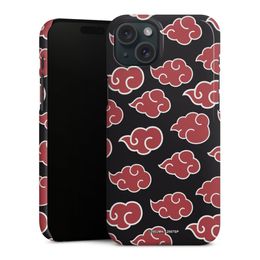 DeinDesign iPhone 15 Plus Handy Premium Case Smartphone Handyh&uuml;lle Schutzh&uuml;lle gl&auml;nzend Naruto Shippuden Pattern Akatsuki Premium Case