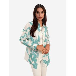Bigdart Bluse Damen Gr&ouml;&szlig;e L cyanblau / wei&szlig;