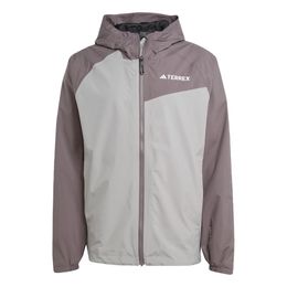 adidas terrex Jacke 'Multi 2L' Herren Gr&ouml;&szlig;e L taupe / hellgrau / wei&szlig;