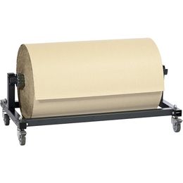 Abrollbock, fahrbar, für Rollenbreiten bis 1000 mm und Ø 500 mm, schwarz kaiserkraft