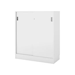 Schrank Chicago, mit Schiebet&uuml;ren, Schrank Chicago, BxTxH 1215 x 400 x 1353 mm, wei&szlig;/wei&szlig; kaiserkraft