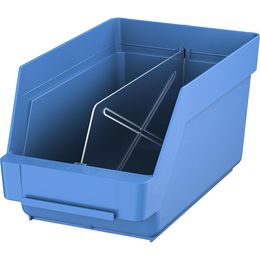 Sichtlagerkasten, LxBxH 250 x 150 x 130 mm, VE 10 Stk, blau kaiserkraft