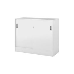 Schrank Chicago, mit Schiebet&uuml;ren, Schrank Chicago, BxTxH 1215 x 400 x 948 mm, wei&szlig;/wei&szlig; kaiserkraft