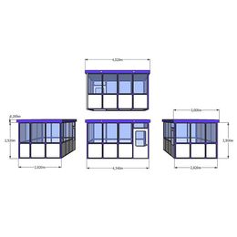 Mehrzweckhaus, Füllungen in Rundeckenoptik, für Außenbereich, LxB 4340 x 3000 mm kaiserkraft