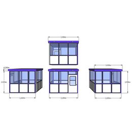 Mehrzweckhaus, F&uuml;llungen in Rundeckenoptik, f&uuml;r Au&szlig;enbereich, LxB 3280 x 3000 mm kaiserkraft