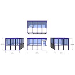 Mehrzweckhaus, F&uuml;llungen in Rundeckenoptik, f&uuml;r Innenbereich, LxB 4340 x 3000 mm kaiserkraft