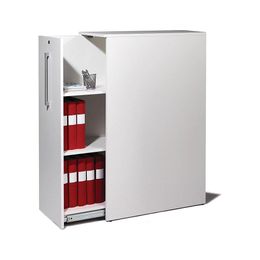 Beistellschrank Seattle, 400 x 800 x 1250 mm, BxTxH 400 x 800 x 1250 mm, wei&szlig;, links kaiserkraft