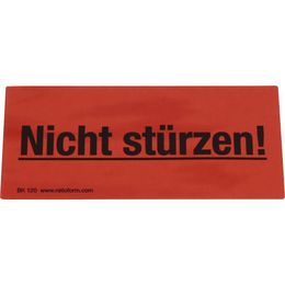 ratioform Warnetiketten, Aufdruck Nicht st&uuml;rzen!, VE 1000 Stk, LxB 145 x 70 mm, ab 10 VE