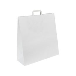 ratioform Papiertragetasche, wei&szlig;, LxBxH 450 x 170 x 480 mm, 100 g/m&sup2;, VE 200 Stk, ab 10 VE