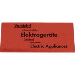 ratioform Warnetiketten, Aufdruck Vorsicht! Hochempfindliche Elektroger&auml;te, VE 1000 Stk, LxB 145 x 70 mm, ab 10 VE