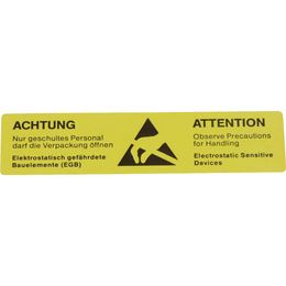 ratioform Warnetiketten, Aufdruck Elektrostatisch gef&auml;hrdet, abl&ouml;sbar, VE 1000 Stk, LxB 52 x 13 mm, ab 10 VE