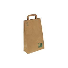 ratioform terra Papiertragetasche, recyceltes Papier, braun, VE 250 Stk, LxBxH 220 x 105 x 360 mm, 70 g/m&sup2;, ab 10 VE