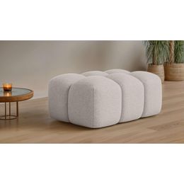 Polsterhocker OTTO HOME, B:90cm H:44cm T:60cmbeige, 100% Polyester, Hocker, "KALLIE Sitzhocker, Bubble-Optik, Maße B/T/H: 90/60/44 cm", moderne