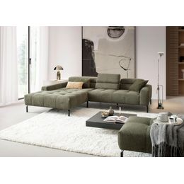 Ecksofa Home Affaire, B:293cm H:75cm T:226cmturtle, 100% Polyester, Wohnzimmer, Sofas, "Claya Move, L-Form, Kopf- & Rückenverstellung, Breite 293 cm"