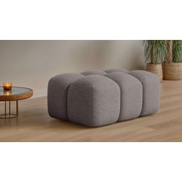 Polsterhocker OTTO HOME, B:90cm H:44cm T:60cmtaupe, 100% Polyester, Hocker, "KALLIE Sitzhocker, Bubble-Optik, Ma&szlig;e B/T/H: 90/60/44 cm", moderne