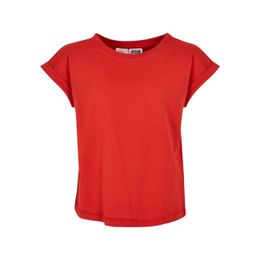 Urban Classics Mädchen T-Shirt "Urban Classics Damen Girls Organic Extended Shoulder Tee"hugerot, Gr. 158, unifarben, 100% Baumwolle, Shirts